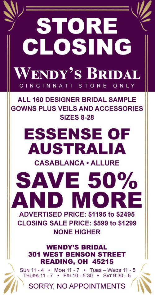 Bridal Shop - Wendy's Bridal Cincinnati - Reading Bridal District